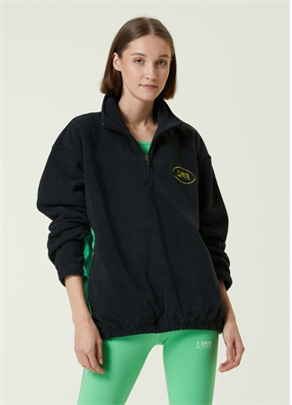 7 Days Active Kadın Siyah Yakası Fermuarlı Logolu Sweatshirt XS EU 7 Days Active Kadın Siyah Yakası Fermuarlı Logolu Sweatshirt XS EU