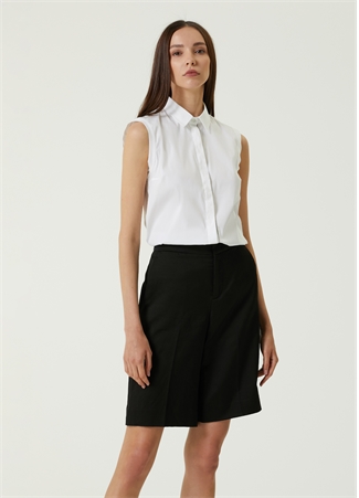 Brunello Cucinelli Kadın Beyaz Zincir Şeritli Kolsuz Gömlek L EU Brunello Cucinelli Kadın Beyaz Zincir Şeritli Kolsuz Gömlek L EU