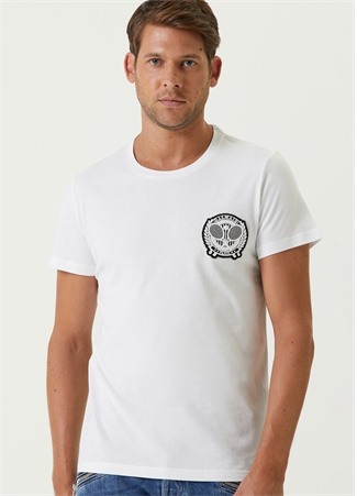 Balmain Erkek Beyaz Logo Patchli T-shirt S EU Balmain Erkek Beyaz Logo Patchli T-shirt S EU
