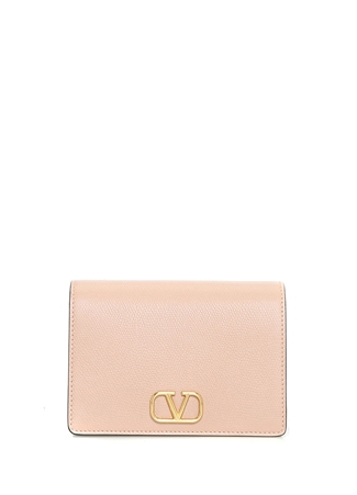 Valentino Garavani Kadın Altın Rengi Logo Detaylı Deri Omuz Çantası Pembe EU Valentino Garavani Kadın Altın Rengi Logo Detaylı Deri Omuz Çantası Pembe EU