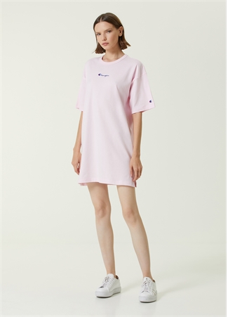 Champion Kadın Pembe Logolu Mini T-shirt Elbise S EU Champion Kadın Pembe Logolu Mini T-shirt Elbise S EU