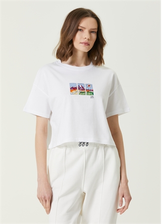Fifty Pieces Kadın Beyaz Nakışlı Crop T-shirt L EU Fifty Pieces Kadın Beyaz Nakışlı Crop T-shirt L EU