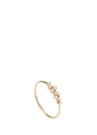 Collection-Ruel Design Kadın Taşlı Altın Rengi Yüzük EU