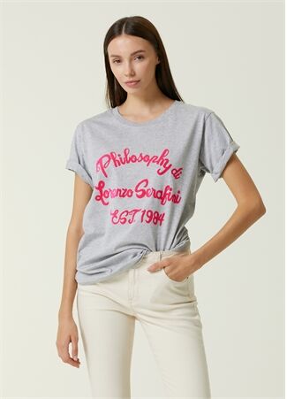Philosophy di Lorenzo Serafini Kadın TSHIRT Gri XS EU Philosophy di Lorenzo Serafini Kadın TSHIRT Gri XS EU