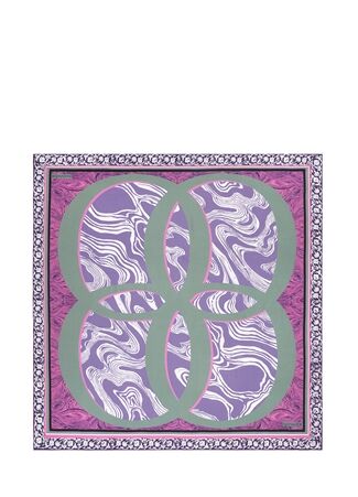 Imannoor Kadın Marble Pembe İpek Şal EU