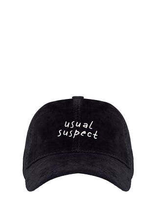 Bassigue Kadın Usual Suspect Siyah Süet Şapka EU