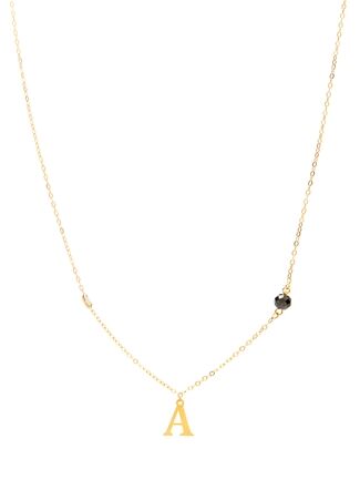 Collection-Alper Tunçoku Kadın A Harfi Formlu Altın Rengi Kolye EU