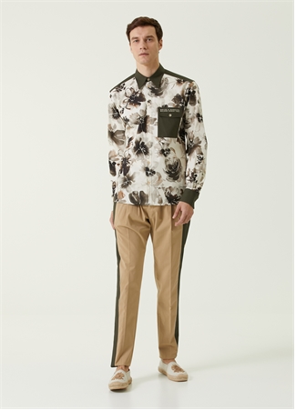 Dolce&Gabbana Erkek Bej Haki Yüksek Bel Pilili Pantolon 48 IT