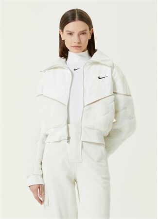 Nike Kadın NSW Icon Clash Beyaz Sherpa Ceket M EU