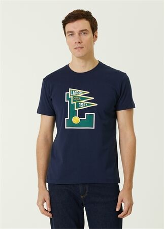Lacoste Erkek Regular Fit Lacivert Baskılı T-shirt S EU