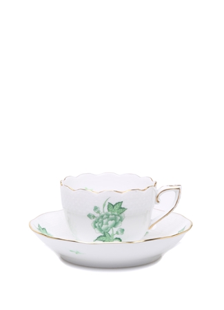 Herend Victoria Papillons Fleurs Porselen Kahve Fincanı Yeşil Herend Victoria Papillons Fleurs Porselen Kahve Fincanı Yeşil
