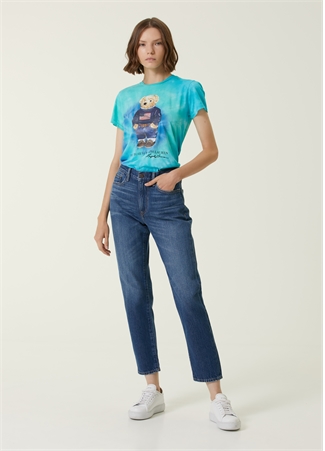 Polo Ralph Lauren Kadın Regular Fit Yüksek Bel Jean Pantolon Lacivert 25 US Polo Ralph Lauren Kadın Regular Fit Yüksek Bel Jean Pantolon Lacivert 25 US