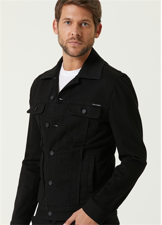 Dolce&Gabbana Erkek Siyah Polo Yaka Denim Ceket 46 IT Dolce&Gabbana Erkek Siyah Polo Yaka Denim Ceket 46 IT