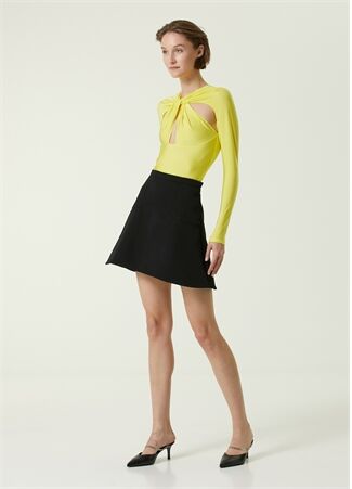 Coperni Kadın Siyah Mini Yün Çan Etek 36 IT