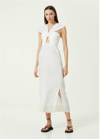 Johanna Ortiz Kadın Ekru Yakası Asimetrik Formlu Midi Keten Kaftan Bej 6 Us Johanna Ortiz Kadın Ekru Yakası Asimetrik Formlu Midi Keten Kaftan Bej 6 Us