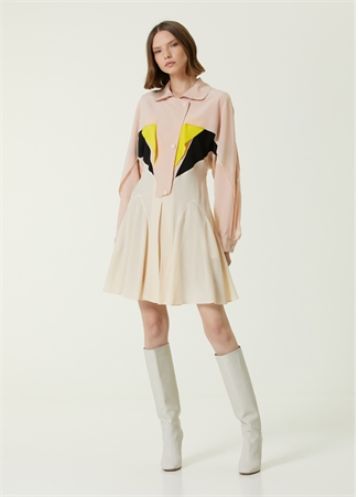 Stella McCartney Kadın Pembe Garni Detaylı Mini İpek Elbise 38 IT Stella McCartney Kadın Pembe Garni Detaylı Mini İpek Elbise 38 IT