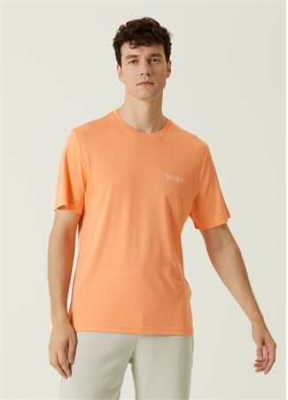 Qollanchi Erkek Turuncu Logolu Basic T-shirt S EU