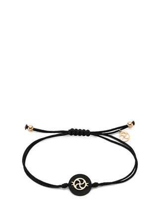 Bee Goddess Kadın Manji Ebony Siyah Altın Rengi Bileklik EU IT