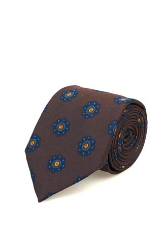 Fiorio Erkek Colorblocked Desenli İpek Kravat EU Fiorio Erkek Colorblocked Desenli İpek Kravat EU