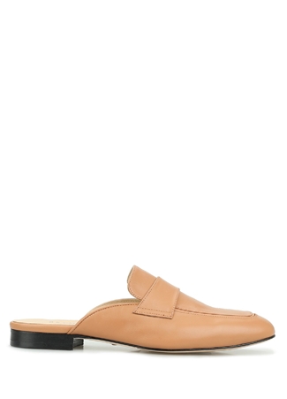 Beymen Collection Kadın Nude Biye Detaylı Deri Terlik Pembe 35