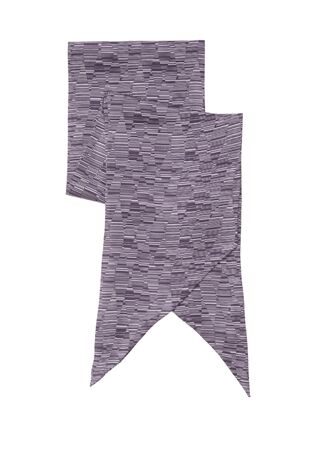 Pal Zileri Erkek Mor Gri Geometrik Desenli İpek Atkı EU