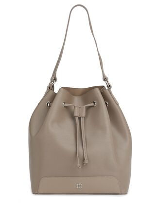 Beymen Kadın Nora Vizon Büzgülü Omuz Çantası Bej EU