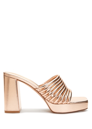 Gianvito Rossi Kadın Rose Gold Bant Detaylı Deri Terlik Pembe 36 Eu Gianvito Rossi Kadın Rose Gold Bant Detaylı Deri Terlik Pembe 36 Eu