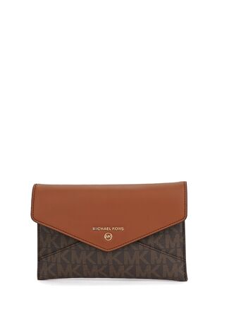 Michael Kors Kadın Kahverengi Logo Desenli 3lü Cüzdan EU