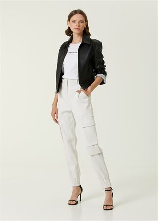 Academia Kadın Kemik Yüksek Bel Kargo Pantolon Bej 40