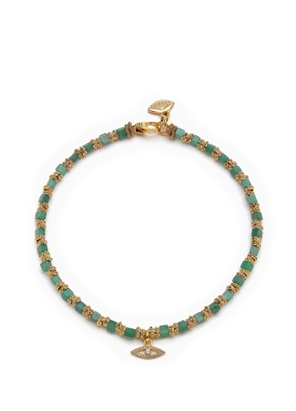 Mon Reve Kadın Flores Altın Rengi Kaplama Pirinç Kolye Yeşil EU Mon Reve Kadın Flores Altın Rengi Kaplama Pirinç Kolye Yeşil EU