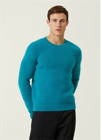 Bottega Veneta Erkek Mavi Kazak S EU