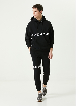 Givenchy Erkek Siyah Beyaz Logolu Jogger Eşofman Altı S EU Givenchy Erkek Siyah Beyaz Logolu Jogger Eşofman Altı S EU