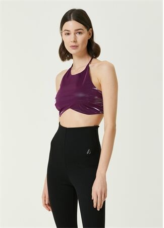 Kalmanovich Kadın Mor Cropped Abiye Bluz S EU Kalmanovich Kadın Mor Cropped Abiye Bluz S EU