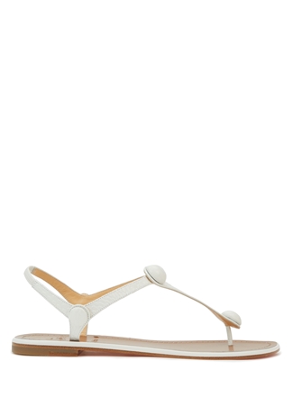 Christian Louboutin Kadın Planet Ball Beyaz Sandalet 36 EU