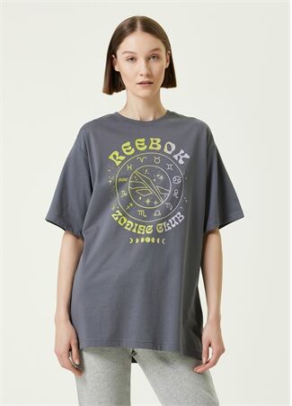 Reebok Kadın Classcis Supernatural Graphic Gri Crop T-shirt M Eu
