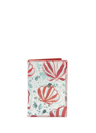 Fonfique Kadın Destra Deniz Kabuğu Desenli Kartlık Kırmızı EU