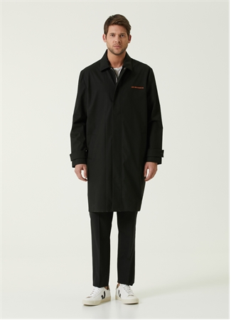 Les Benjamins Erkek Siyah İngiliz Yaka Logo Baskılı Mont M EU Les Benjamins Erkek Siyah İngiliz Yaka Logo Baskılı Mont M EU