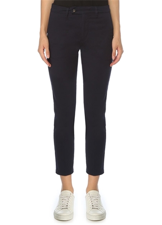 Pal Zileri Kadın Lacivert Normal Bel Dar Paça Pantolon 38 IT