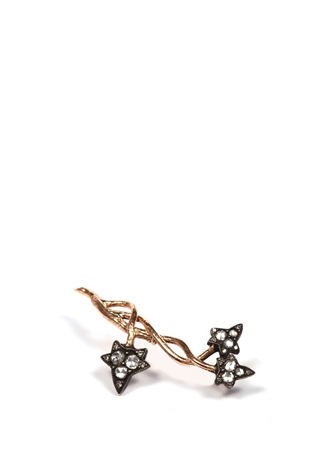 Aida Bergsen Kadın Ivy Climber Elmas Gümüş Rengi ve Altın Küpe EU Aida Bergsen Kadın Ivy Climber Elmas Gümüş Rengi ve Altın Küpe EU