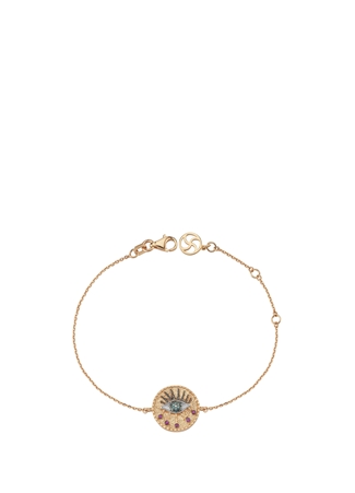 Bee Goddess Kadın Eye Light Altın Rengi Bileklik Pembe EU Bee Goddess Kadın Eye Light Altın Rengi Bileklik Pembe EU