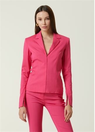 Jacquemus Kadın Pembe Kolu Yırtmaç Detaylı Yün Ceket 36 FR