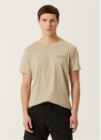 Bassigue Erkek Cyrpto Dealer Bej T-shirt S EU