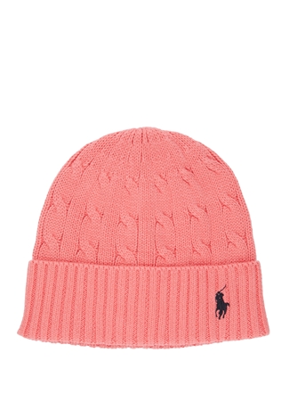 Polo Ralph Lauren Kadın Pembe Logo Nakışlı Örgü Dokulu Bere EU Polo Ralph Lauren Kadın Pembe Logo Nakışlı Örgü Dokulu Bere EU