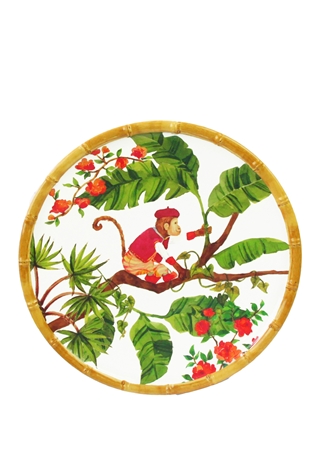 Les Jardins de Comptesse Bali Karışık Desenli Melamin Tabak Çok Renkli