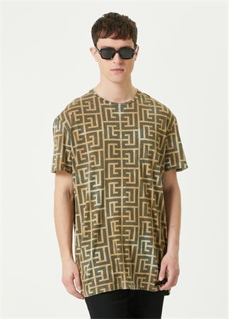 Balmain Erkek Yeşil Logo Desenli Yıpratma Detaylı T-shirt S EU Balmain Erkek Yeşil Logo Desenli Yıpratma Detaylı T-shirt S EU
