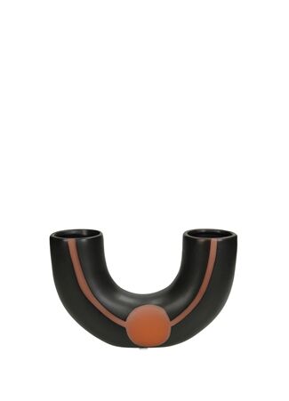 Kersten Colorblocked Desenli Kil Vazo Çok Renkli