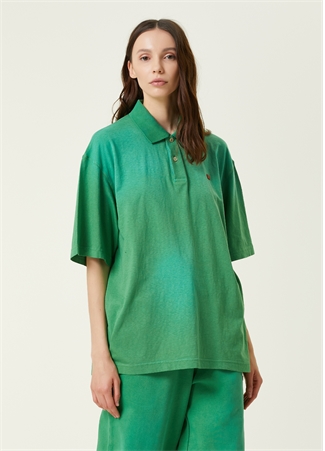 Acne Studios Kadın Yeşil Polo Yaka T-shirt Xs Eu Acne Studios Kadın Yeşil Polo Yaka T-shirt Xs Eu
