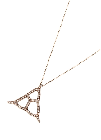 Collection Kadın Geometrik Uçlu Pırlanta Detaylı Altın Rengi Kolye EU