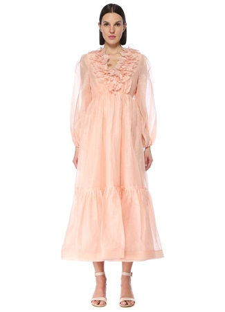 Zimmermann Kadın The Lovestruck Garland Çiçek Aplikeli Midi Elbise Pembe US Zimmermann Kadın The Lovestruck Garland Çiçek Aplikeli Midi Elbise Pembe US