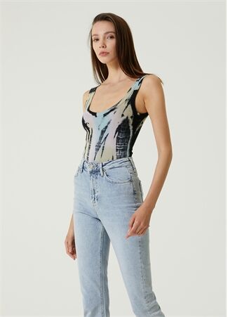 Allsaints Kadın Nino Batik Desenli Body Lacivert 0 UK